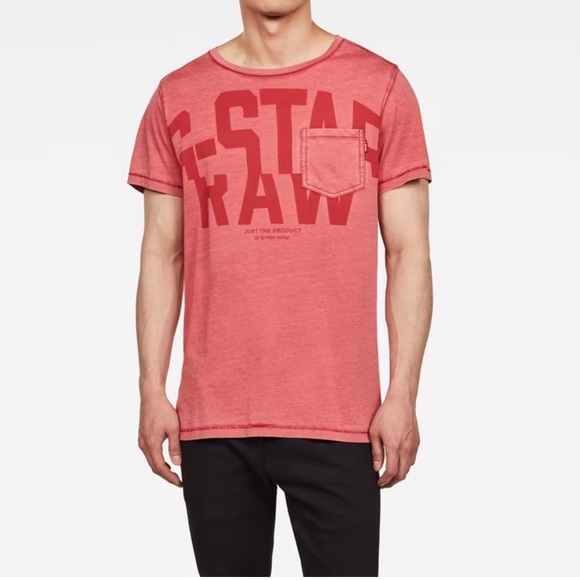 G-Star | Shirts | New Mens Large Red Gstar Raw Graphic 5 Tshirt | Poshmark